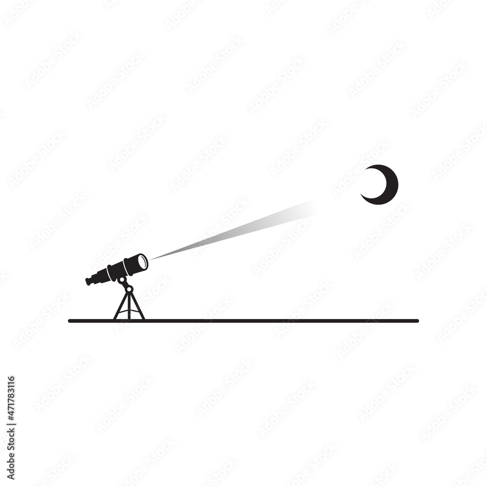 Astronomy dream with telescope logo design Stock Vector | Adobe Stock