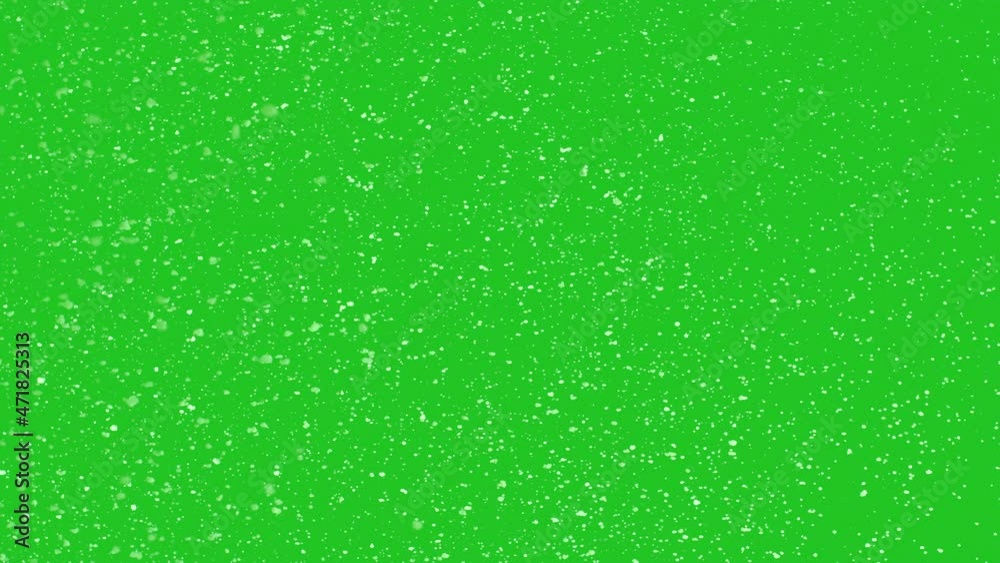 Snowflakes on Chroma Key background. Snow falling down slowly 4K ...