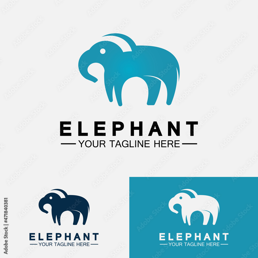Elephant Logo Vector Illustrator Design Template Stock Vector | Adobe Stock