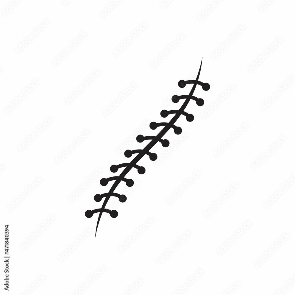 Suture icon. Simple illustration of suture icon for web design isolated ...