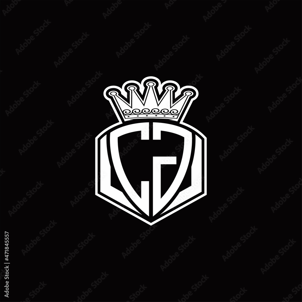 CG Logo monogram with luxury emblem shape and crown design template ...