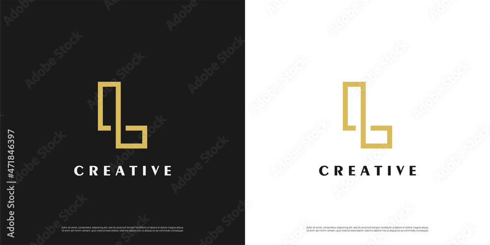 Letter L logo icon line design template elements Stock Vector | Adobe Stock