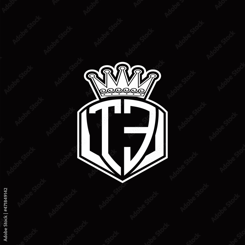 TE Logo monogram with luxury emblem shape and crown design template Stock Vector | Adobe Stock
