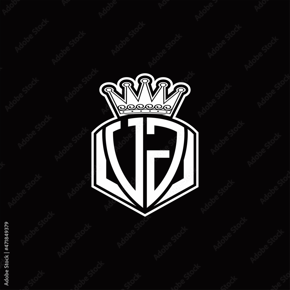 UG Logo monogram with luxury emblem shape and crown design template ...
