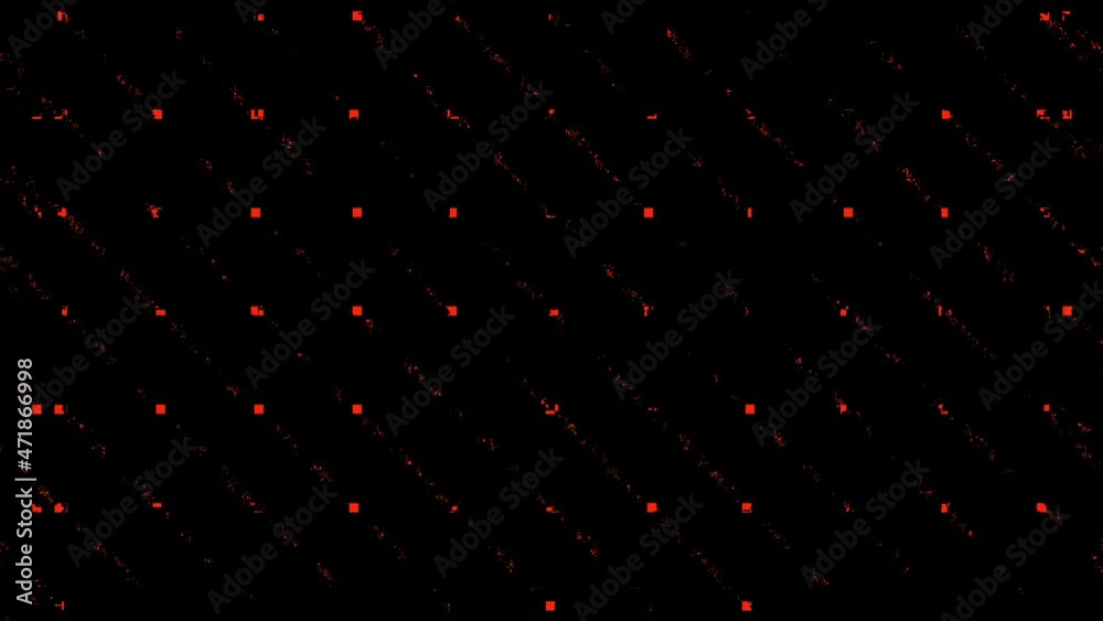 Vidéo Stock Grid of dots. Abstract neon matrix background with colored ...