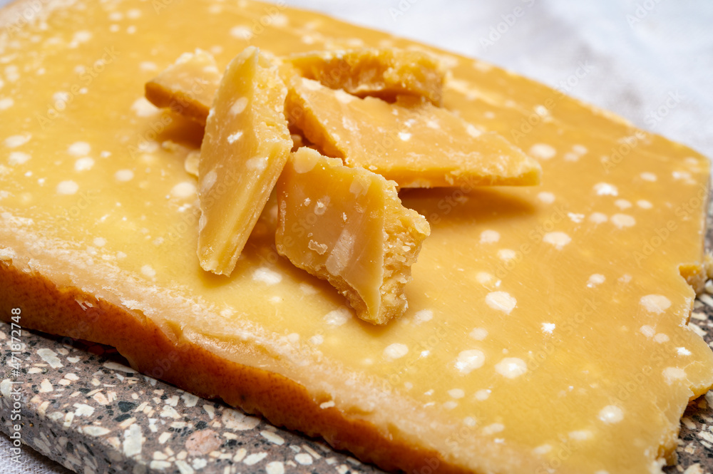 72 months very old Italian parmigiano-reggiano parmesan cheese from ...
