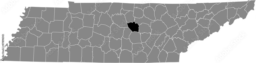 Vektorová grafika „Black highlighted location map of the DeKalb County ...