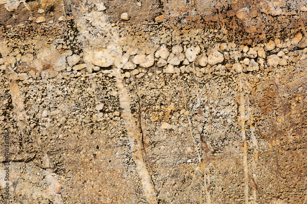 metaconglomerates, metamorphic rocks background with sedimentary ...