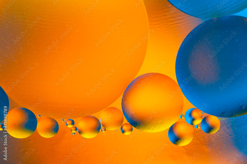 Scientific image of cell membrane. Macro up of liquid substances ...