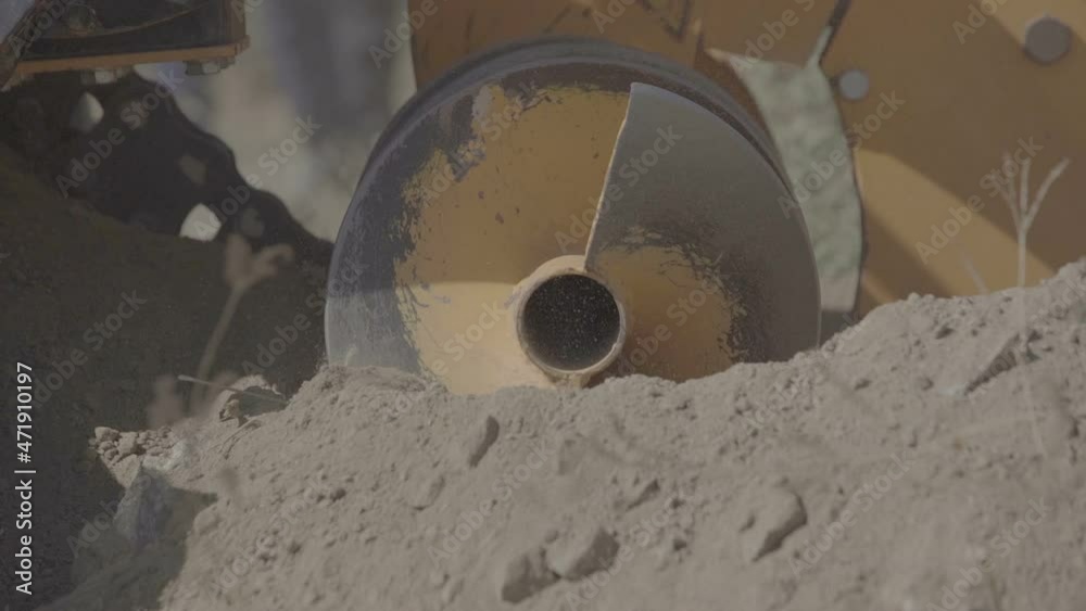 Trench excavation. Construction site. New pipeline construction. View ...