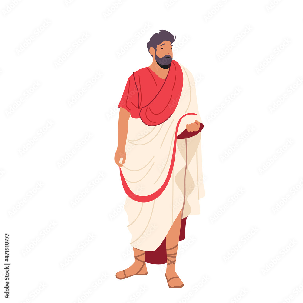 Roman Man in Traditional Clothes, Ancient Rome Citizen Male Character ...