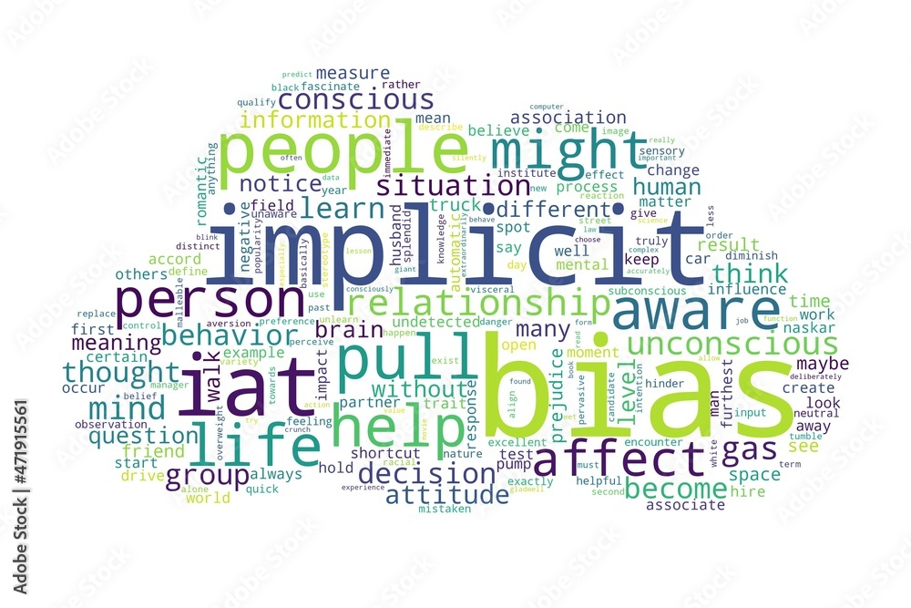 Word cloud of bias concept on white background Stock Illustration ...