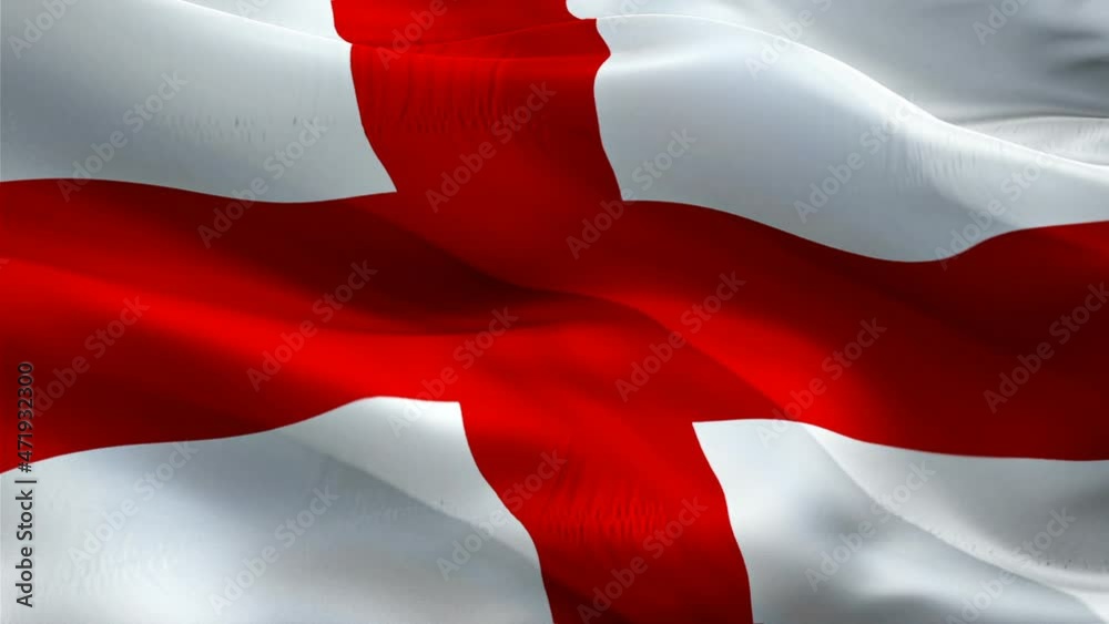 England flag. National 3d English flag waving. Sign of England seamless ...