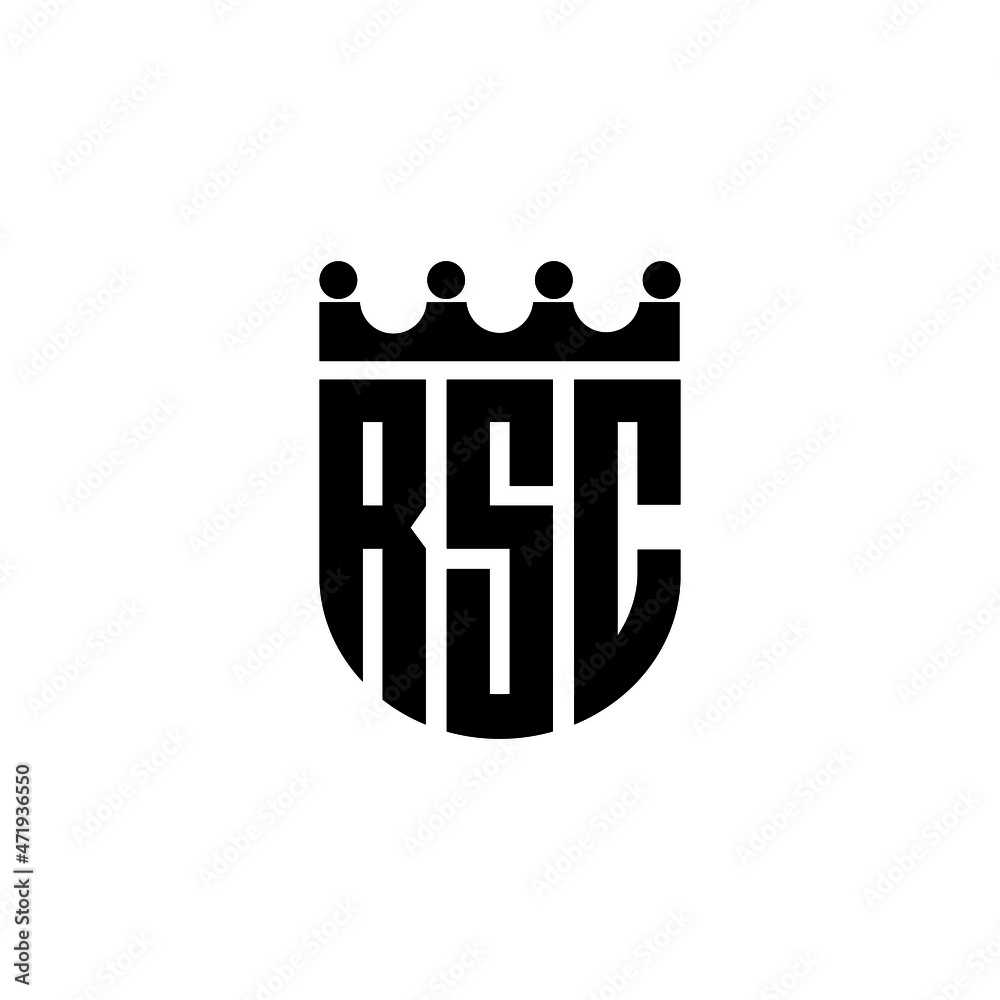 RSC letter logo design with white background in illustrator, vector ...