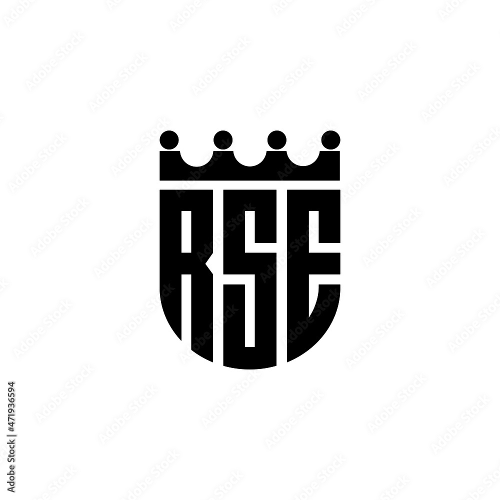 RSE letter logo design with white background in illustrator, vector ...