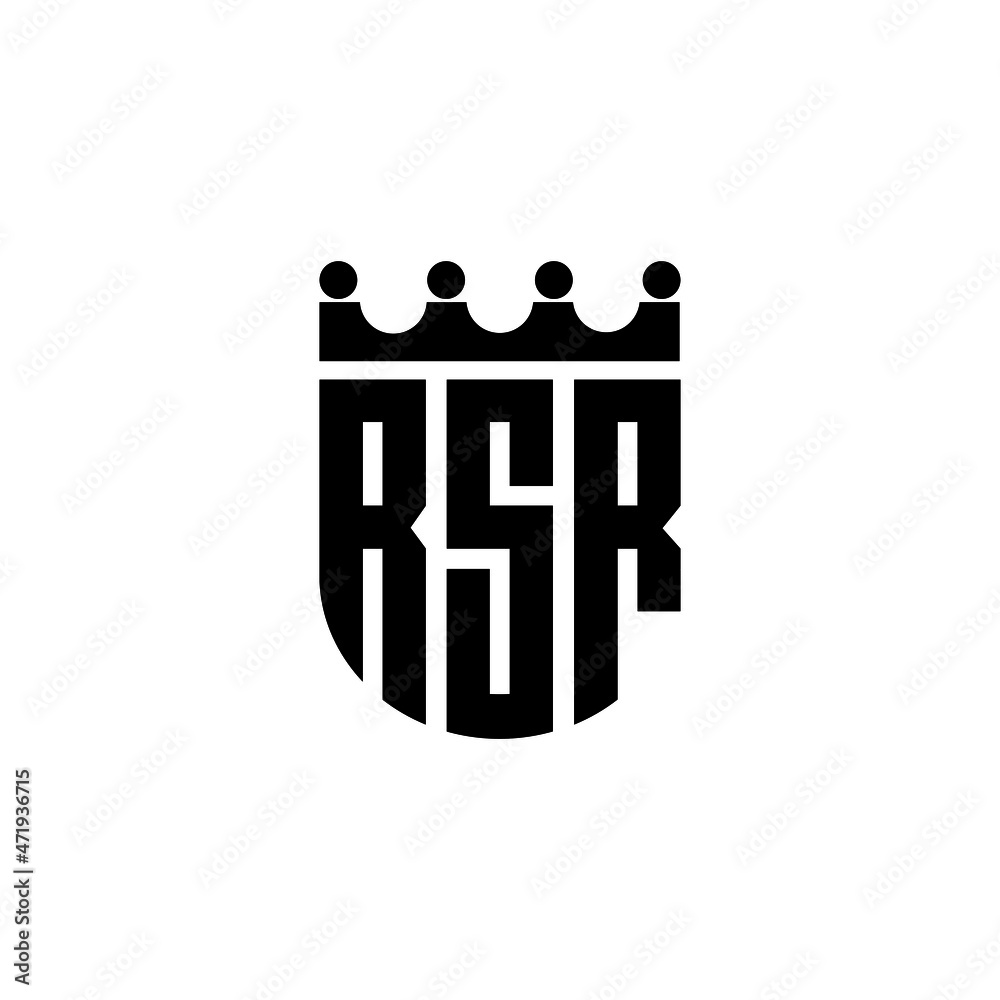 Vecteur Stock RSR letter logo design with white background in ...