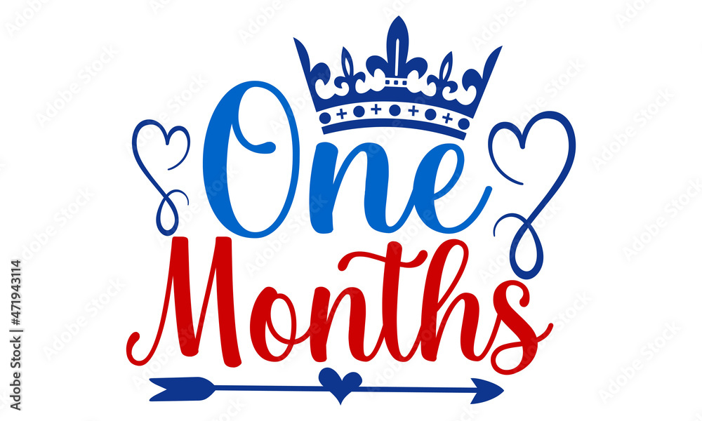 One months SVG, Princess Age Months SVG, Cutting File, Baby Months SVG ...