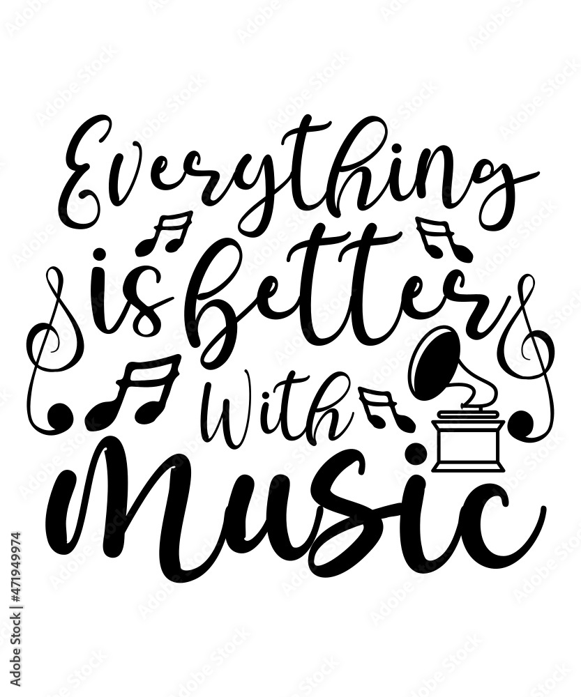 Music SVG Bundle, Music Notes SVG, I Love Music, Music Staff Svg, Whole ...