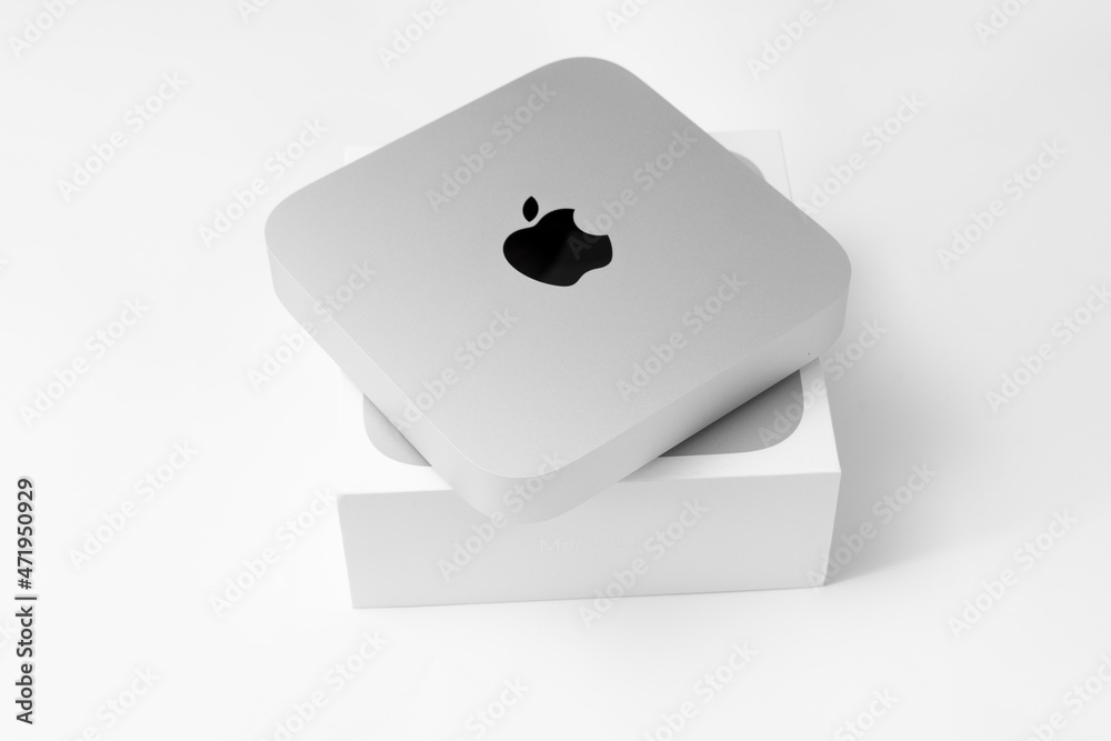 Bogota Colombia, November 2021, The latest Apple Mac Mini 2020 with the ...