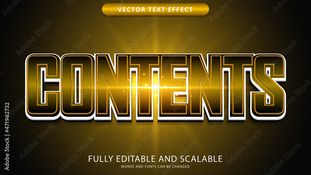 content text effect editable eps file Stock Vector | Adobe Stock