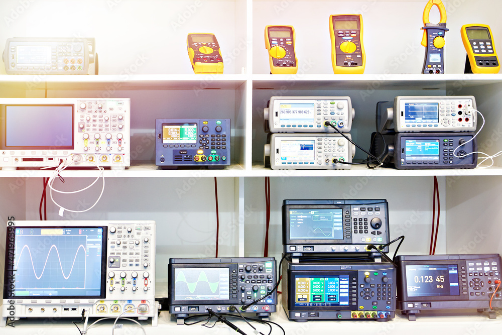 Electronic measuring devices in store Stock Photo | Adobe Stock