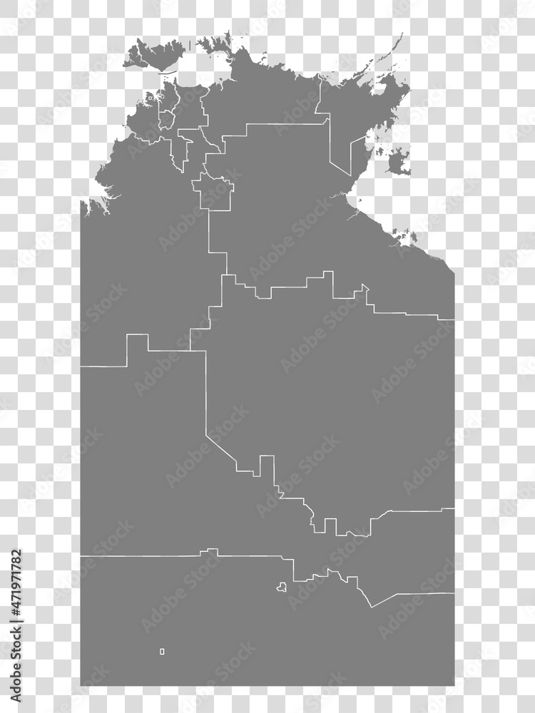 Northern Territory map of Australia on transparent background. Map of ...