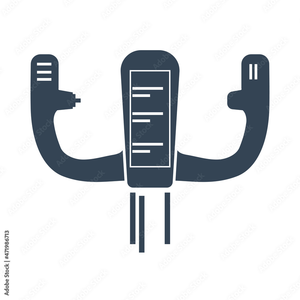 Vector black icon aircraft control wheel, yoke Stock Vector | Adobe Stock