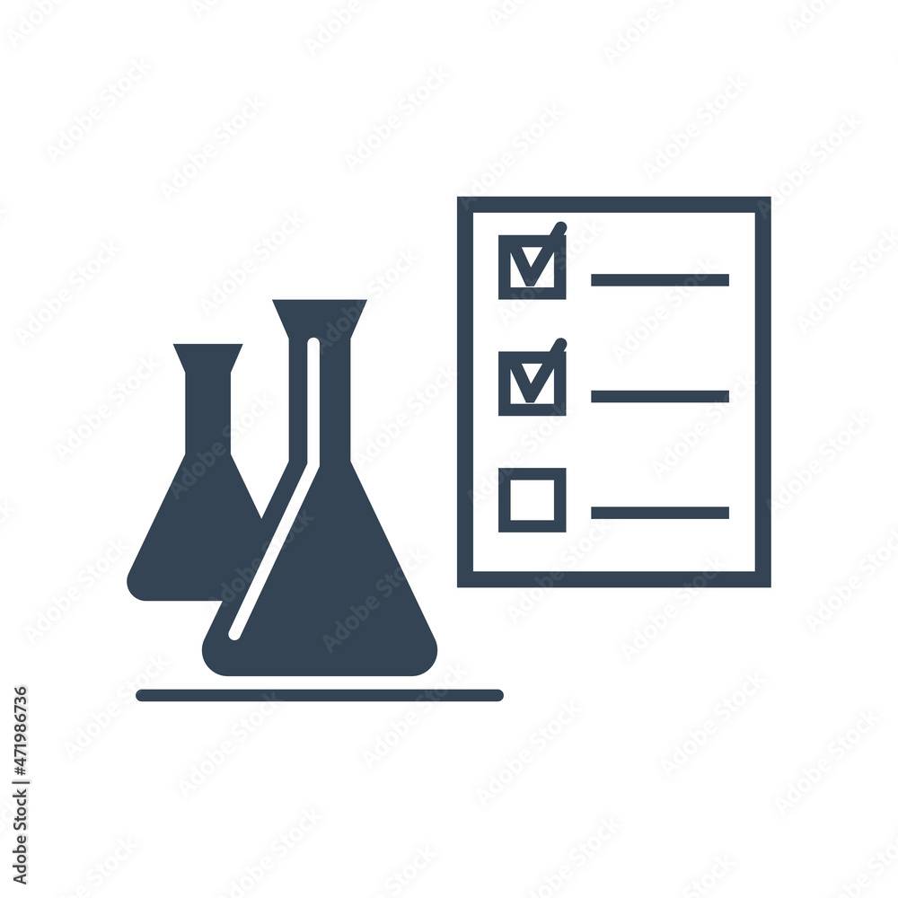 Vector black icon industry quality control, measurement, sorting Stock ...