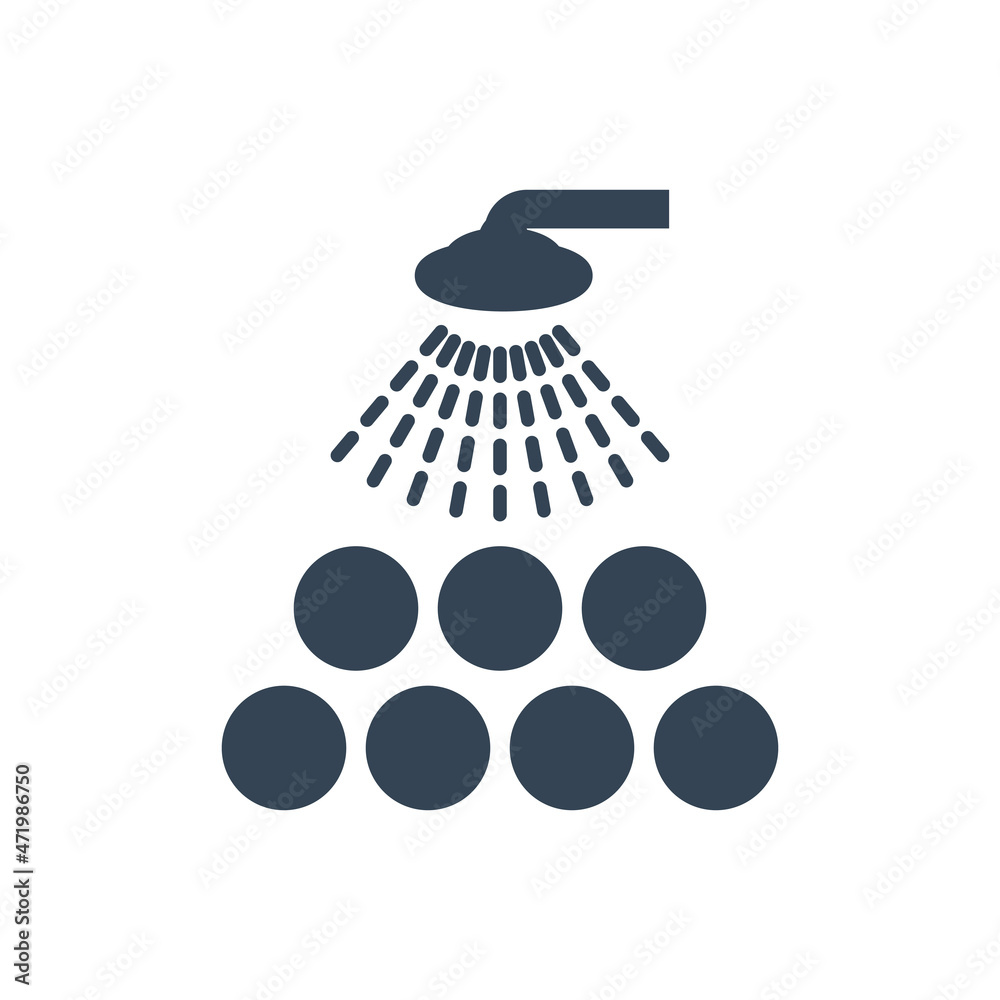 Vector black icon washing fruits and vegetables Stock Vector | Adobe Stock