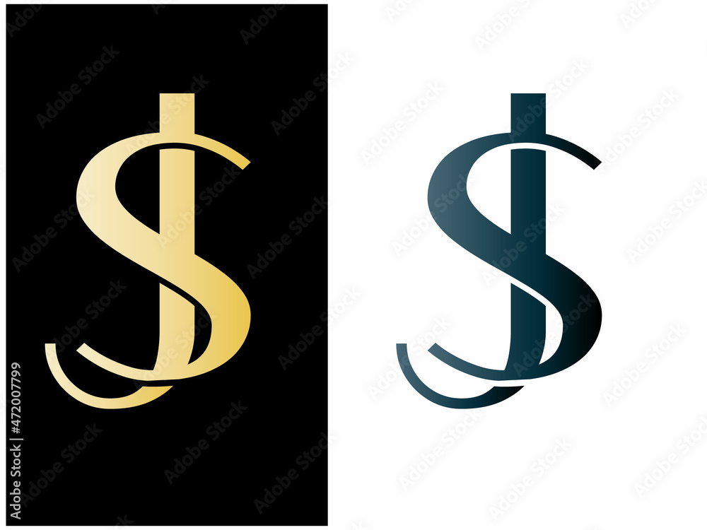 Initial js letter logo Stock Vector | Adobe Stock