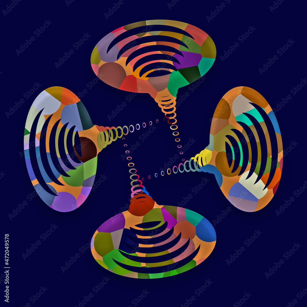 signal with texture and blue background wallpaper Stock Illustration ...