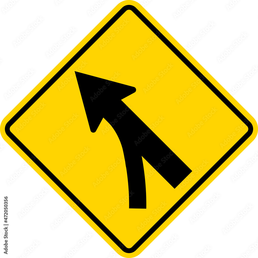 Entering roadway merge sign. Traffic signs and symbols. Stock Vector ...