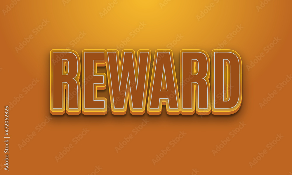 Editable gold Text Effect, Reward font style for game elements Stock ...