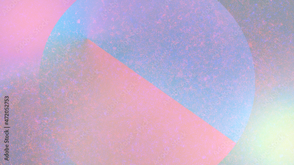 Gradient digital art with shape and grungy grainy and halftone texture ...