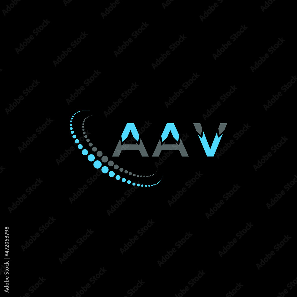 AAV letter logo design on black background.AAV creative initials letter ...
