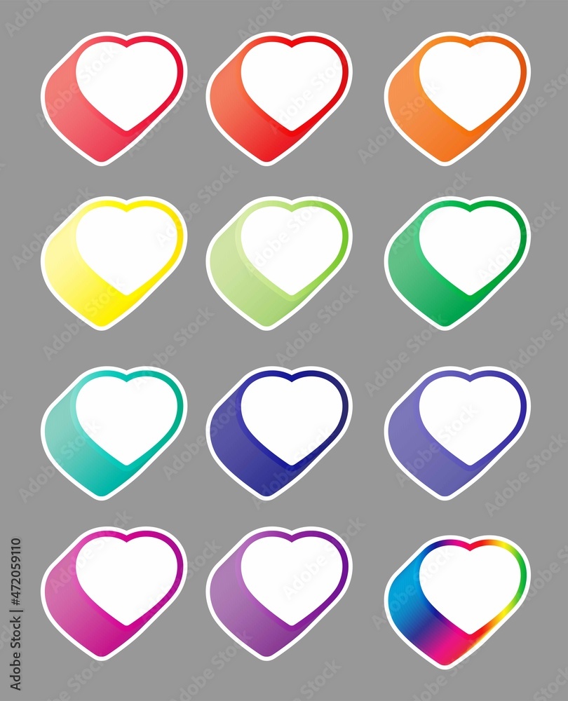 Heart symbol. Colorful illustration, isolated on simple background ...