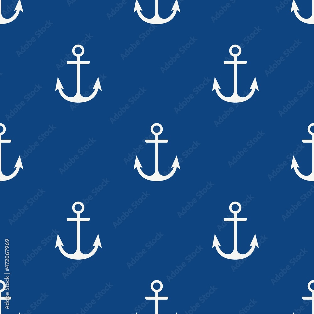 Seamless sea anchor. Geo design with trendy circle shapes. Geometric ...