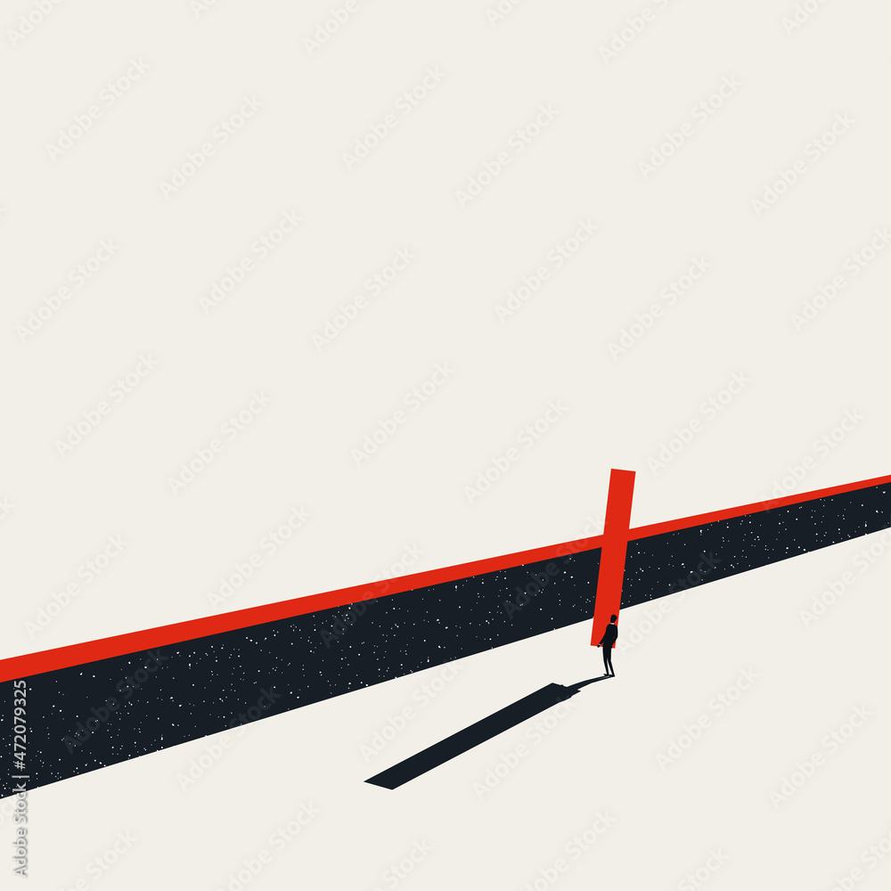 Business challenge and solution vector concept. Symbol of opportunity ...