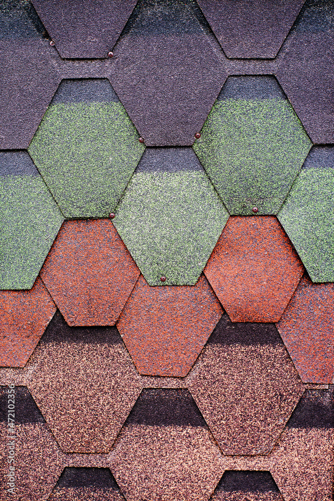 Background, samples, multi-colored flexible, soft tiles to cover the ...