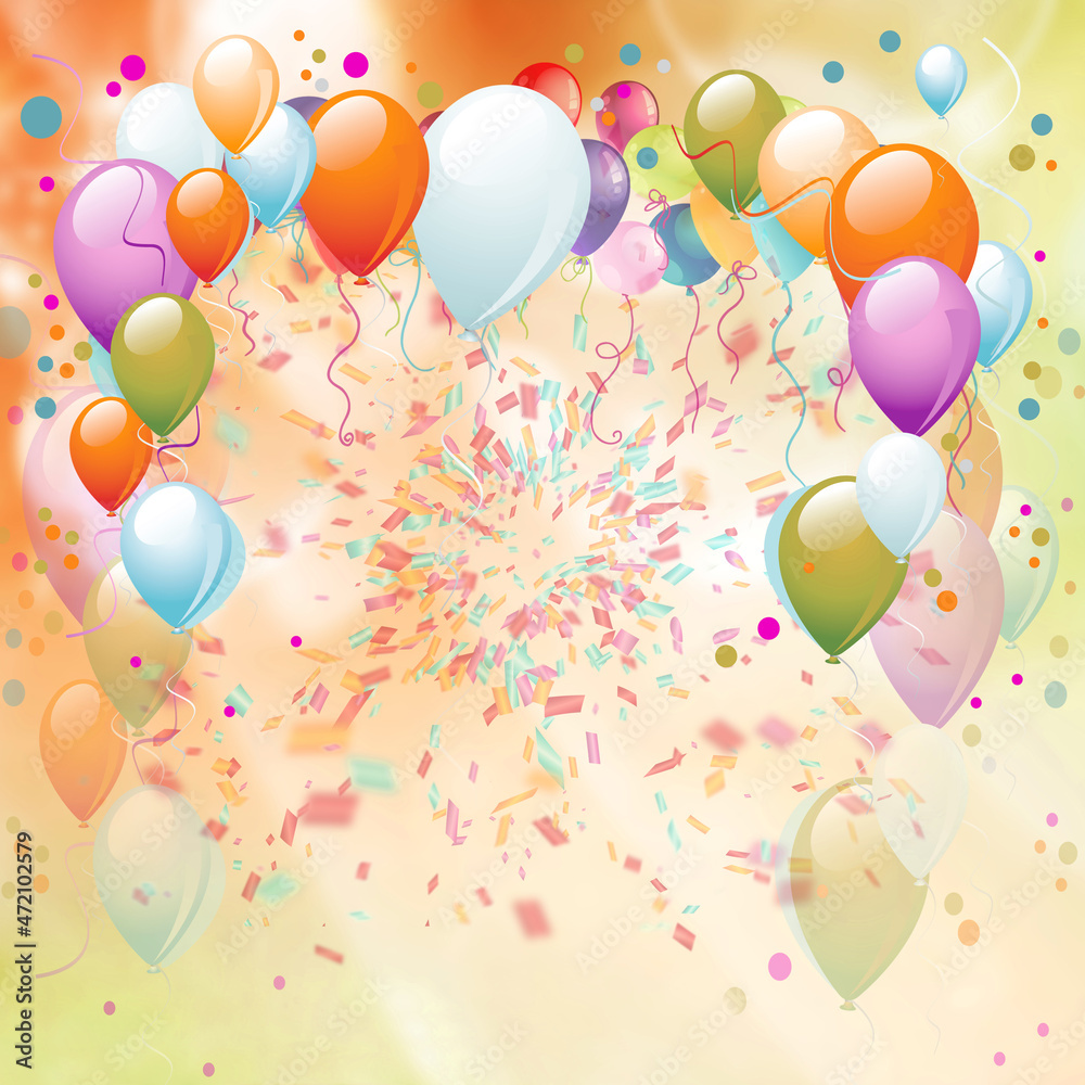 Abstract colorful birthday background Stock Illustration | Adobe Stock