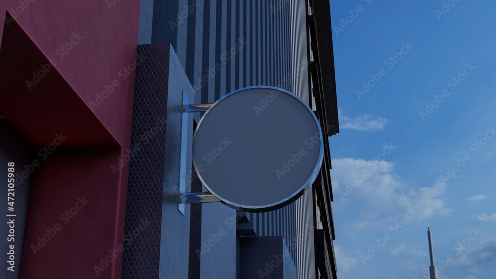 Modern urban circular sign poster to add commercial content like ...