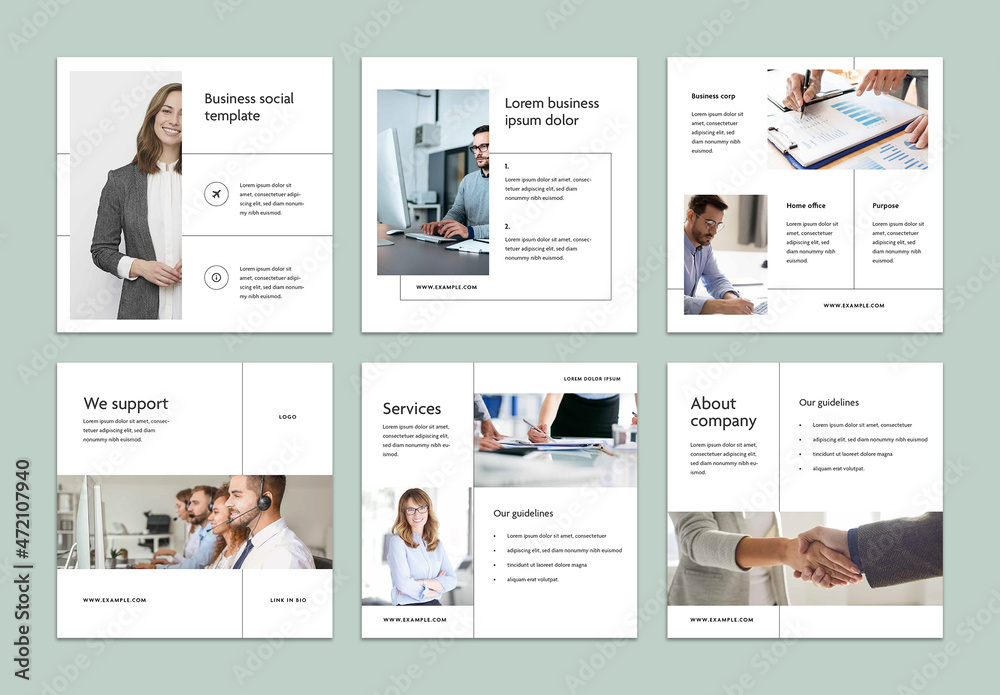 Minimal Corporate Layout for Business Purposes Stock Template | Adobe Stock
