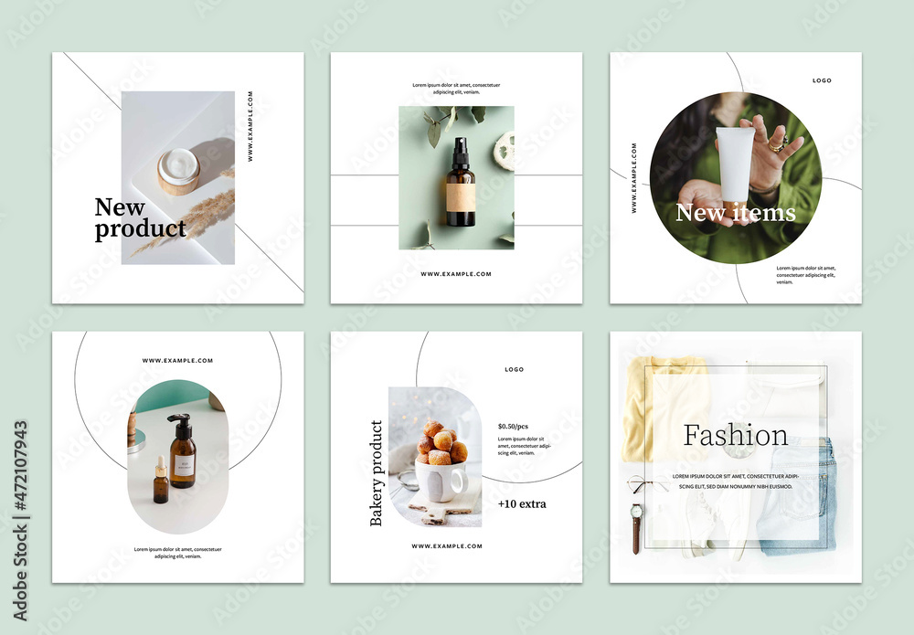 Product Layouts for Social Media Sellers Stock Template | Adobe Stock