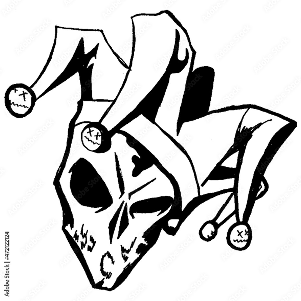 clown graffiti Stock Vector | Adobe Stock