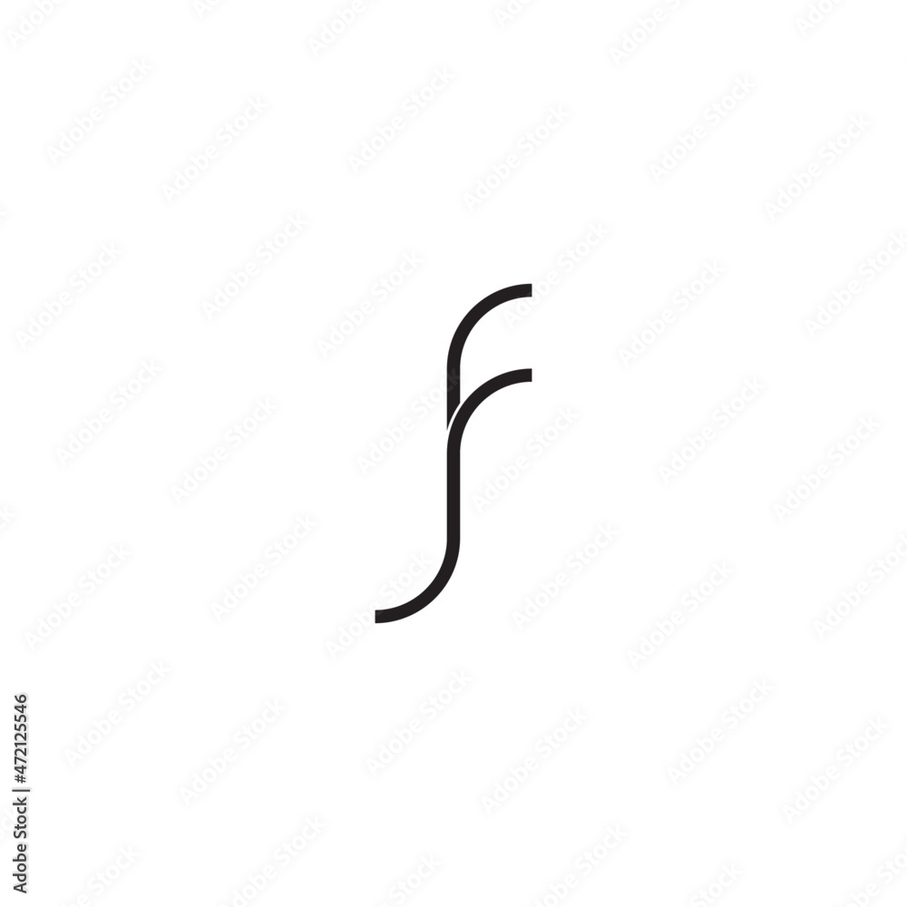 letter JrF FJr rFJ rjF J r F simple symbol logo vector Stock Vector ...