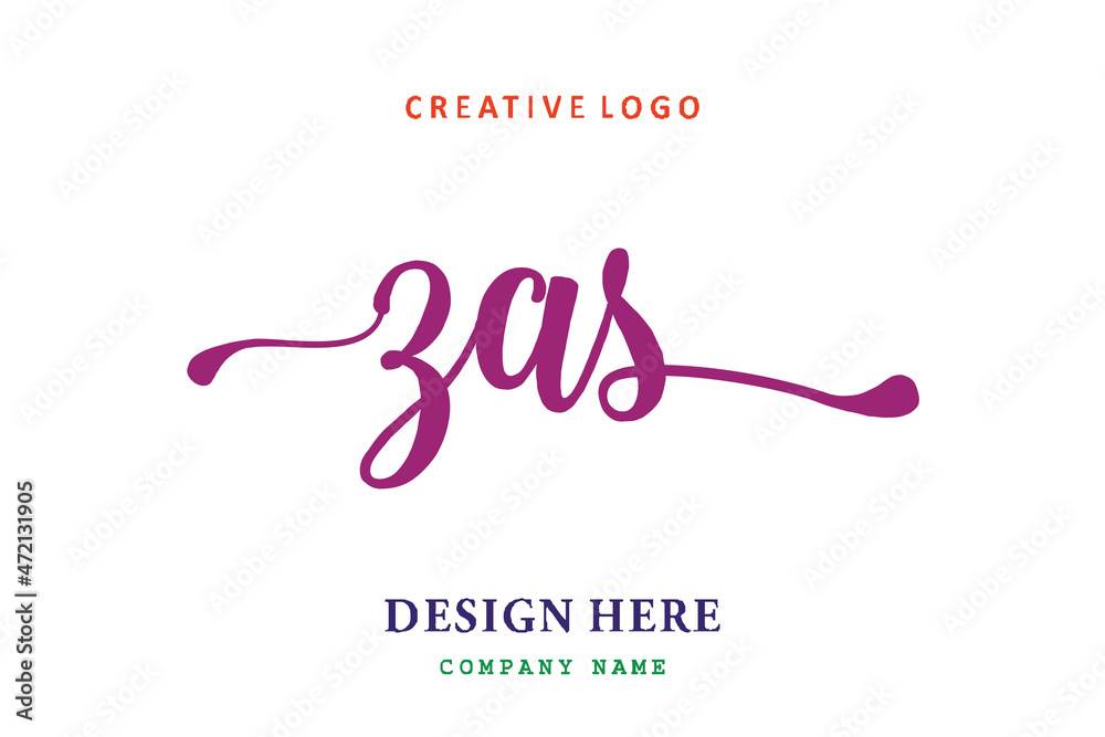 ZAS lettering logo is simple, easy to understand and authoritative ...