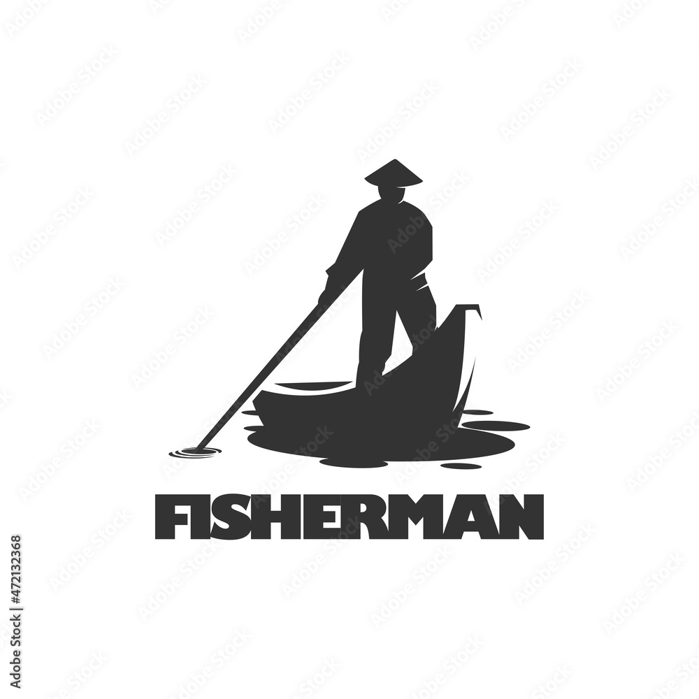 fisherman Stock Vector | Adobe Stock
