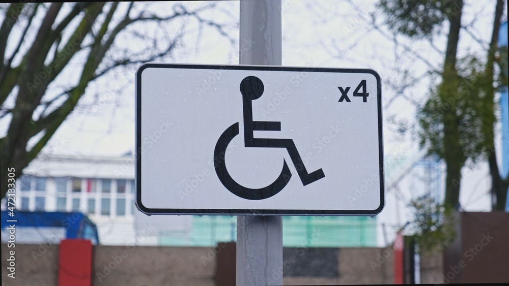 Accessible Parking Spots Marked with International Disability Symbol ...