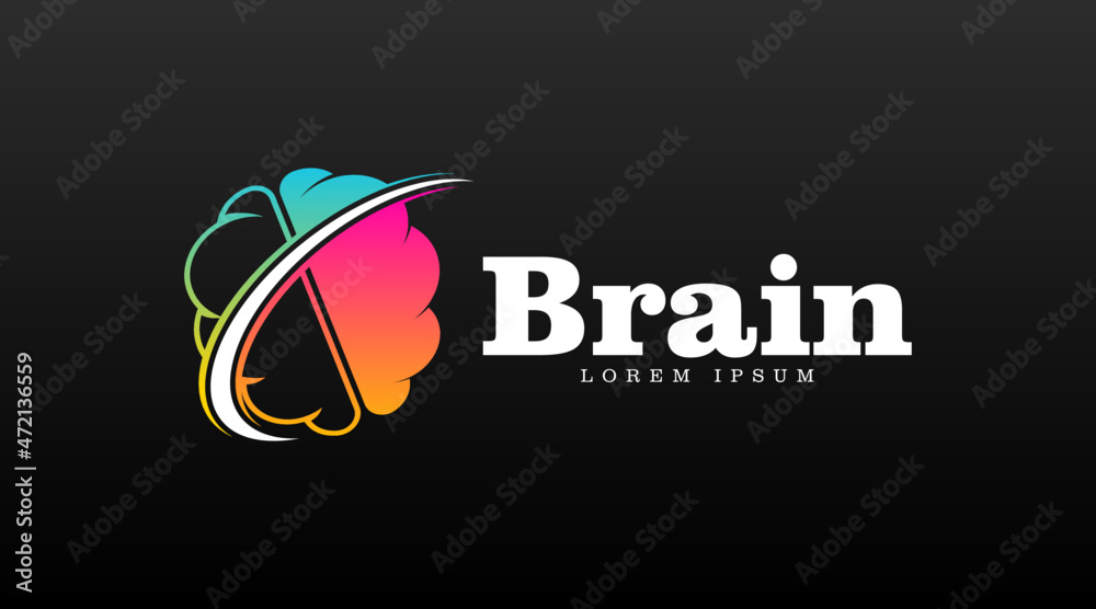 Science Logo Concept About Brain. Brain Logo Vector for Science Purpose ...