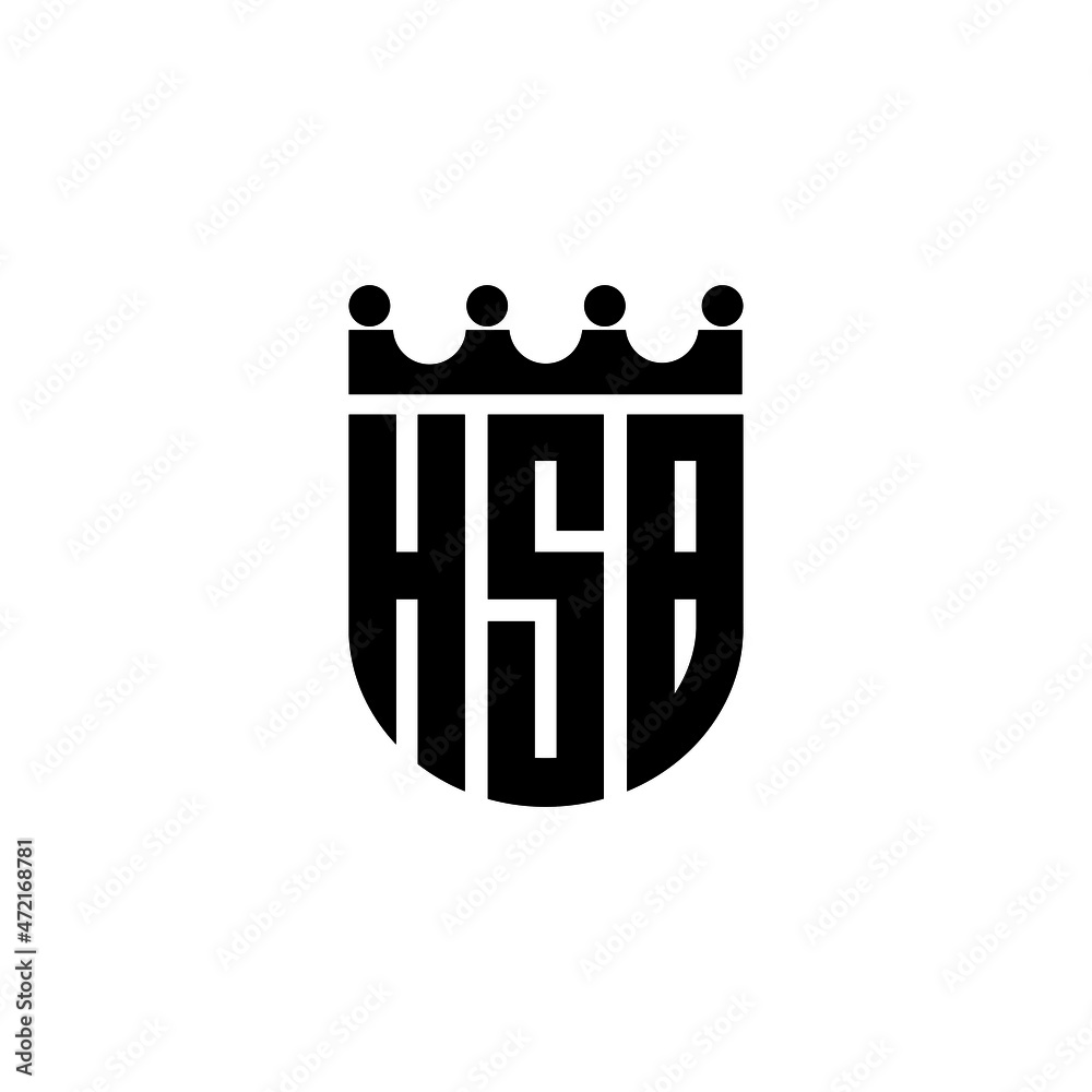HSB letter logo design with white background in illustrator, vector ...
